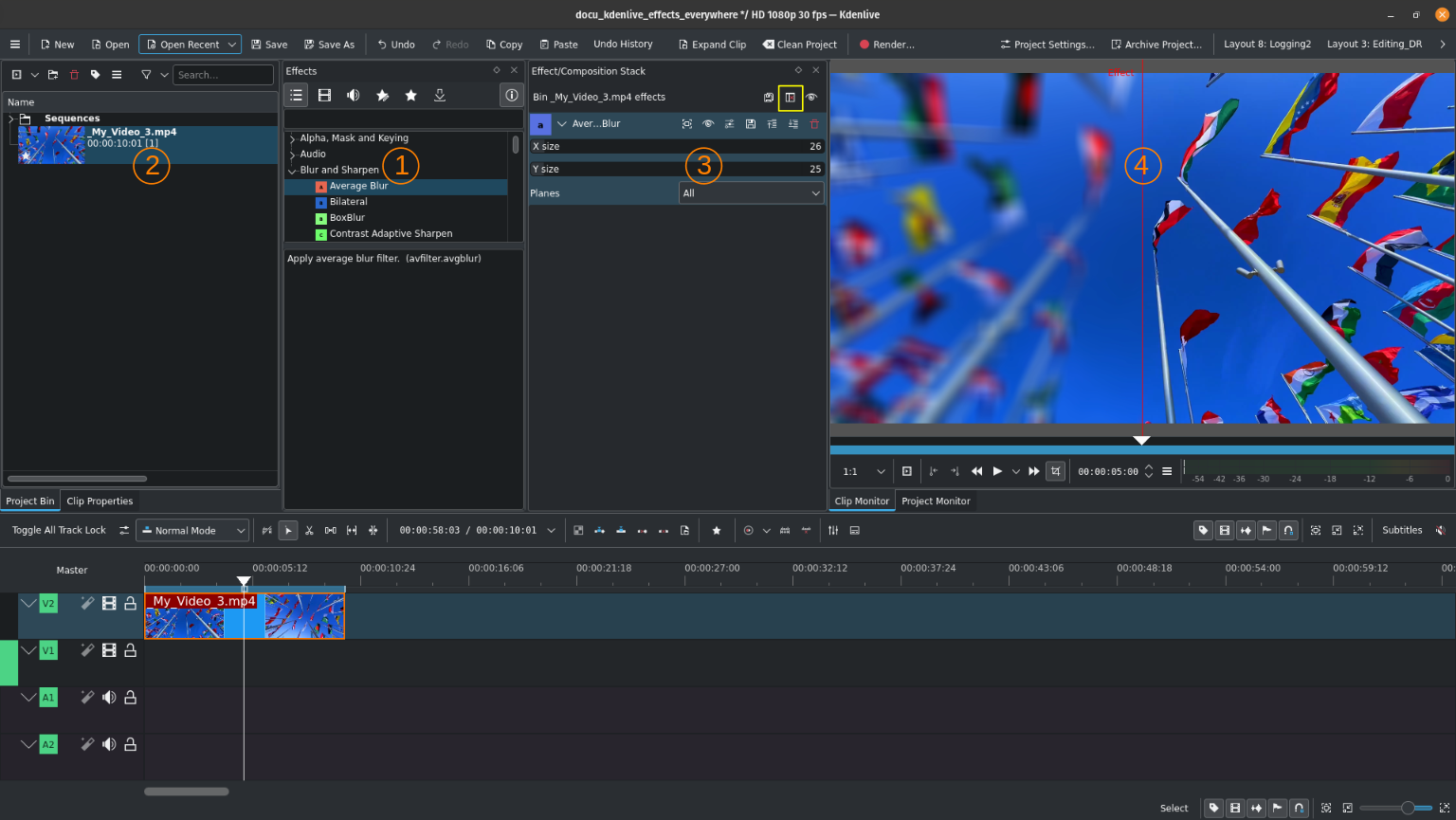 Effects Everywhere — Kdenlive Manual 24.12 說明文件